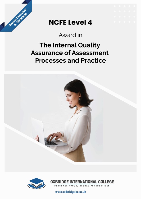 NCFE Level 4 Award in the Internal Quality Assurance of Assessment ...